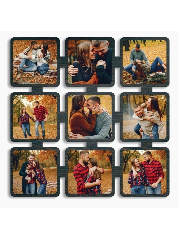 ( Pack of 5 ) Blank Sublimation Collage 9 Photo Frame | ApparelTech
